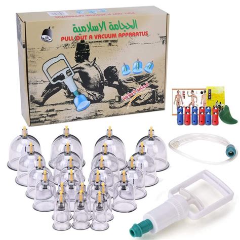 Cupping Therapy Sets，hijama Cupping Vacuum Suction 24 Cups Sets For
