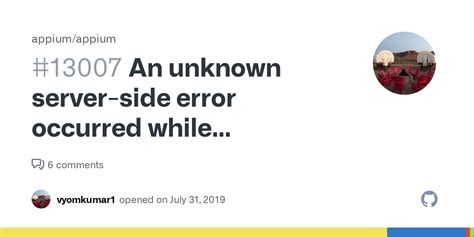 An Unknown Server Side Error Occurred While Processing The Command Original Error Could Not