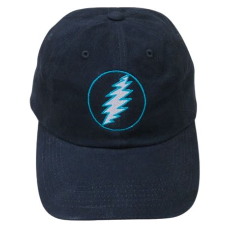 Grateful Dead Lightning Bolt Embroidered Ball Cap Edeadshop