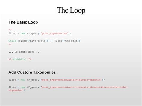 Custom Post Types And Taxonomies Ppt