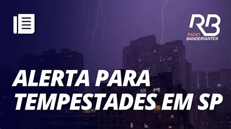 Defesa Civil emite alerta para tempestades e rajadas de vento em São