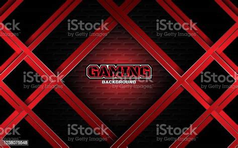 현대 E스포츠 모양과 추상 미래 블랙과 레드 게임 배경 3차원 형태에 대한 스톡 벡터 아트 및 기타 이미지 3차원 형태 E스포츠 가리기 Istock
