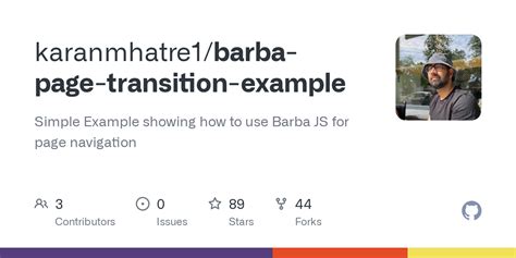 github karanmhatre1 barba page transition example simple example