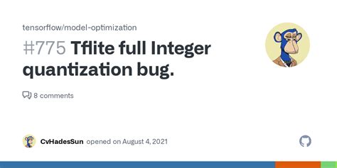 tflite full integer quantization bug · issue 775 · tensorflow model