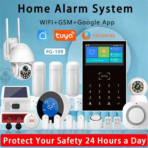 YAOSHENG Alarma Antirrobo Inal Mbrica Tuya PG109 Sistema De Seguridad