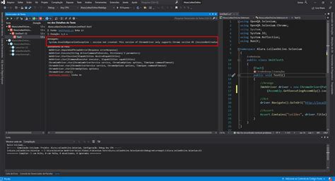Erro Ao Tentar Realizar O Teste Selenium Webdriver E C Parte 1