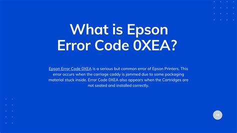 PPT Guide To Fix Epson Error Code 0XEA PowerPoint Presentation Free Download ID 10300529