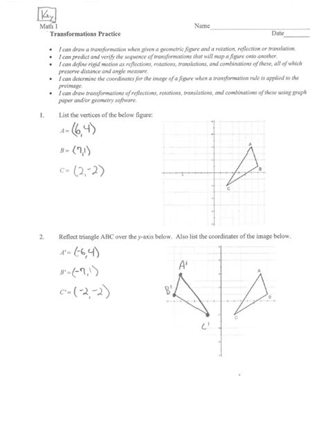 5 1 Transformations Practice Answers Pdf