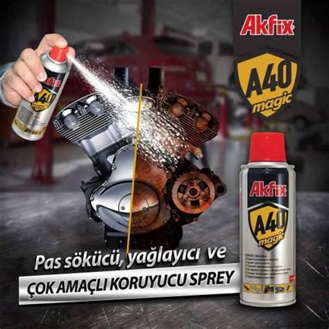 Akfix A40 Yağlayıcı Ve Pas Sökücü Sprey 200 Ml