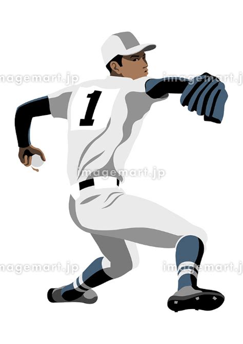 高校野球のピッチャーのイラスト素材 255015587 イメージマート