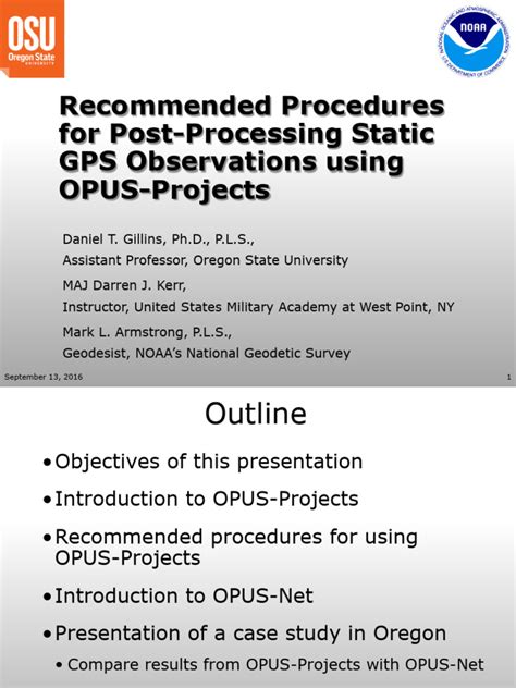Opus Geodesic Pdf Surveying Global Positioning System