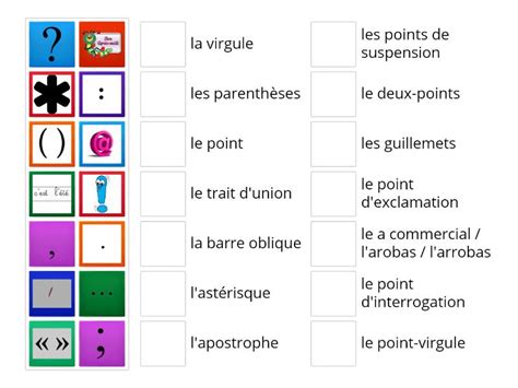 Les Signes De Ponctuation Une Las Parejas