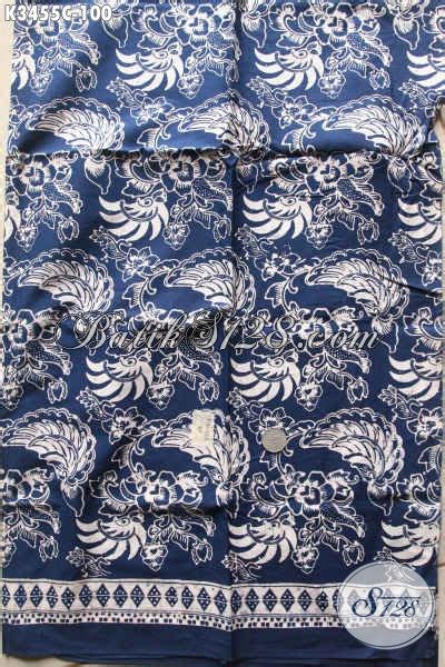 Kain Batik Halus Warna Biru Motif Bagus Tren Masa Kini Batik Kain