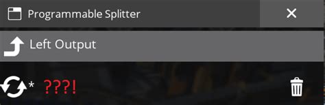 what is this programmable splitter option r satisfactorygame