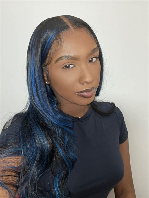 Pin By Cosmic Nadia On Face Hair Nails Blue Hair Highlights