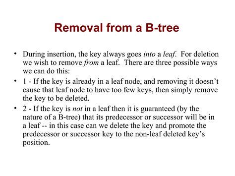 b trees in data structure ppt data storage and warehousing computing