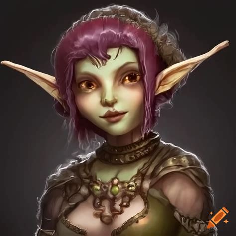 Fantasy Character A Goblin Girl Dressed In Unique Attire On Craiyon