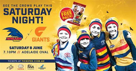 Adelaide Crows Vs GWS GIANTS Football Game Adelaide Oval 8 Jun 2019
