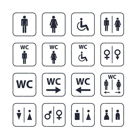 Premium Vector Toilet Icon Wc Icon Set Vector