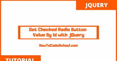 Get Checked Radio Button Value By Id Jquery