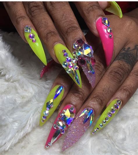 Bling Nails Stiletto Nails Glitter Nails Great Nails Perfect Nails