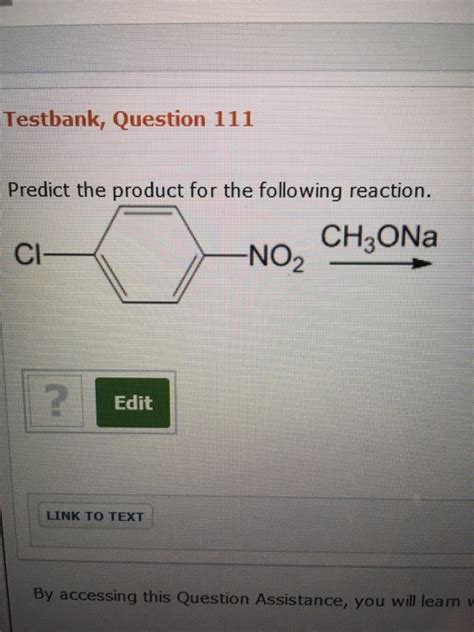 Solved Testbank Question 111 Predict The Product For The