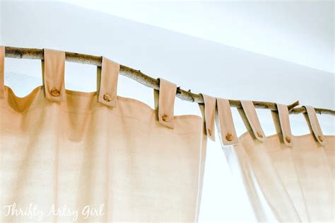 Thrifty Artsy Girl Easy And Free Rustic Tree Branch Curtain Rod For A Woodland Forest Themed