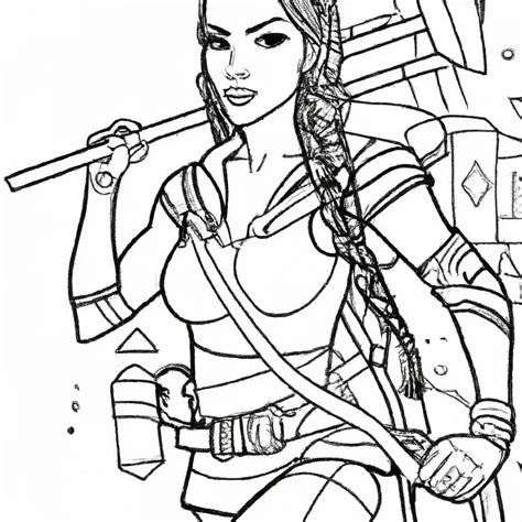 10 Desenhos De Lara Croft Para Imprimir E Colorir