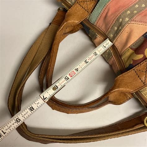 Fossil Bags Fossil Fabric Crossbody Top Handle Patchwork Purse
