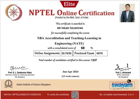 Dr Vikas Tulshyan On Linkedin Nate Nptel Learning Nba