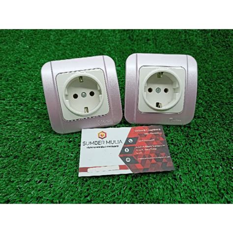 BROCO IB STOP KONTAK ARDE GALLEO FANCY PINK INBOW SOCKET OUTLET