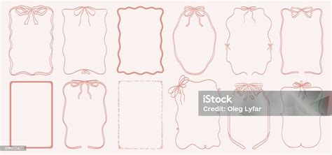 활 프레임 그림 빈티지 손으로 그린 리본 요괴 테두리 벽지 잉크 라인 벡터 낙서 우아한 리본과 활 프레임에 대 한 결혼식 생일 초대장 파티 물결 모양 기발한 복고풍 장식