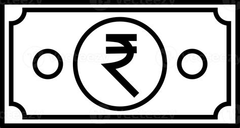 Indian Rupee Currency Symbol Banknote Outline Icon 20522322 Png