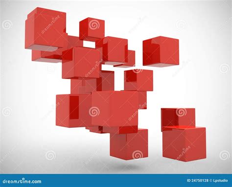 Abstract Geometric Shapes From Cubes 3d Render Stock Illustration Illustration Of Chaos