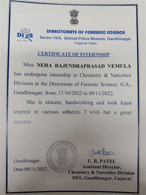 Neha Vemula On Linkedin Chemistry Internship