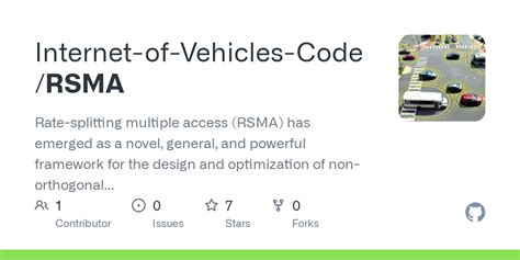 Github Internet Of Vehicles Codersma Rate Splitting Multiple Access Rsma Has Emerged As A