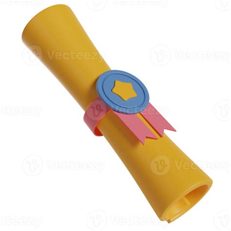 Certificate Scroll 3d Illustration 20036455 Png
