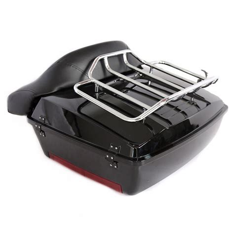 Black Motorcycle Tour Pak Trunk Pack Backrest For India Ubuy