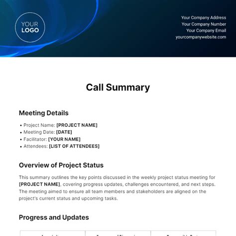 Free Summary Templates And Examples Edit Online And Download