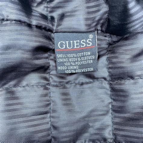 Guess Mens Black Faux Leather Full Zip Parka Jacket Gem
