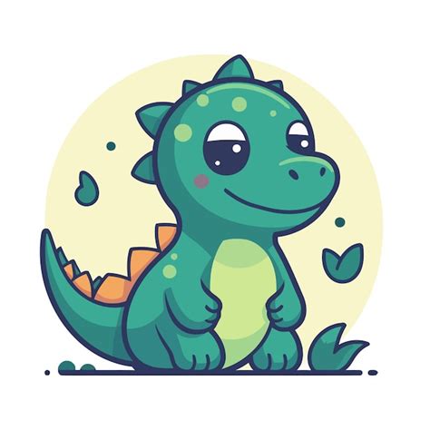 Imagen De Dinosaurio Lindo Dinosaurio Aislado Sobre Fondo Blanco