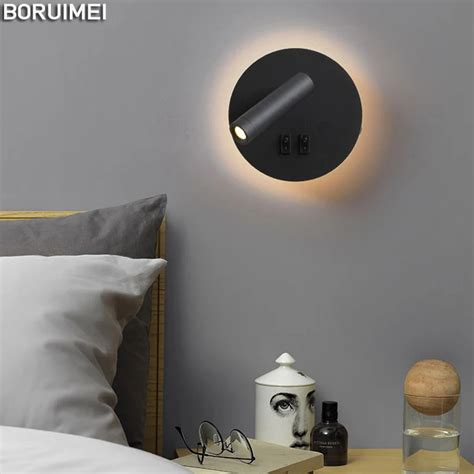 미니멀리스트 Led 벽 조명 스팟 알루미늄 350 ° 회전 조절 가능 침대 옆 계단 통로 복도용 독서 스콘스 7w 9w