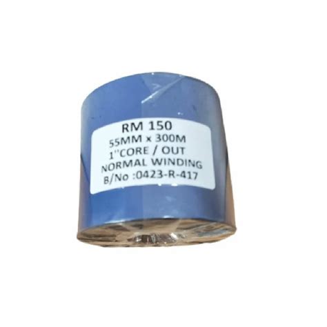 55mm X 300mtr Solitaire Wax Resin Ribbon Rm150 Thermal Transfer Wax
