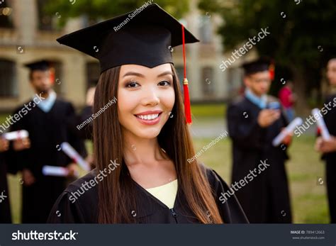 Happy Cute Chinese Brunette Girl Smiling Stock Photo Edit Now 789412663