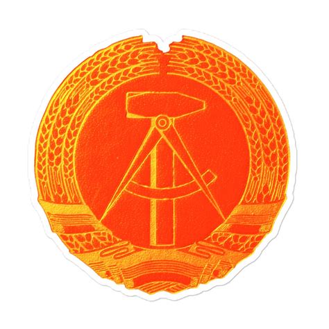 East Germany Ddr Gdr Emblem Hammer And Compass Bubble Free Etsy