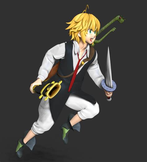 Meliodas 3d Model By Bon Bon Art