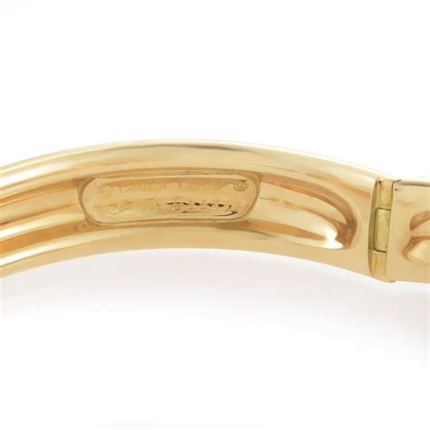 Cartier Precious Gemstone Yellow Gold Bangle Bracelet At 1stdibs