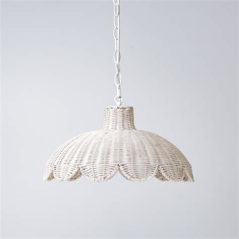 Scallop Edge Rattan Pendant Light Stylish Lighting For Your Space