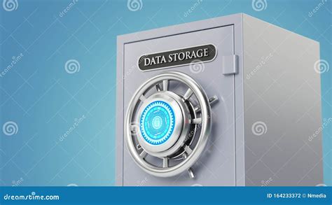 Secure Data Storage Concept Stock Illustration Illustration Of Touchscreen Data