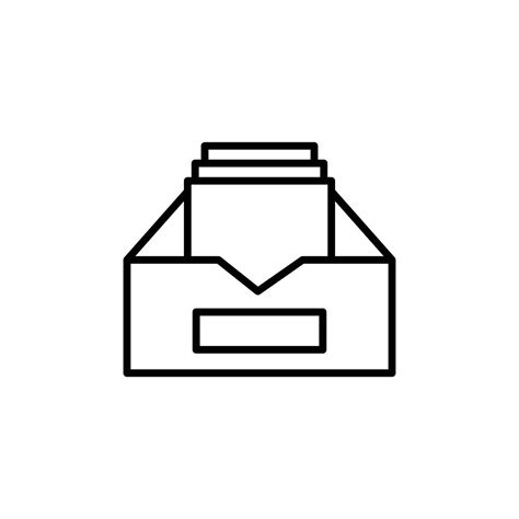 Archive Icon Set Data File Folder Organize Box Symbol Document Storage Sign Office Project